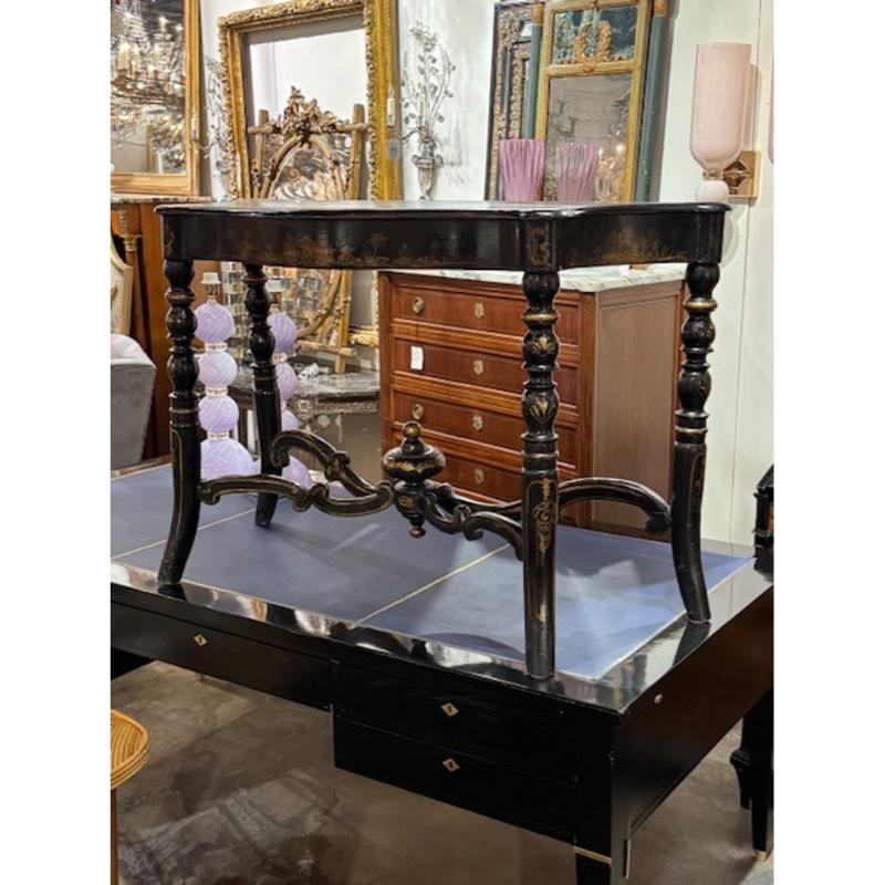 19th Century English Regency Style Hand Painted Chinoiserie Consoles ...