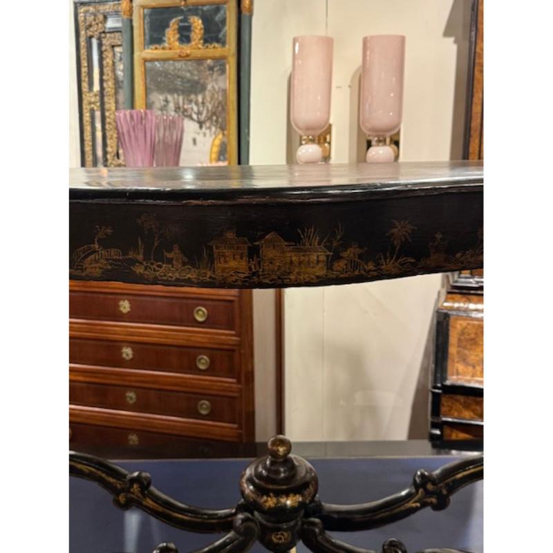 19th Century English Regency Style Hand Painted Chinoiserie Consoles ...