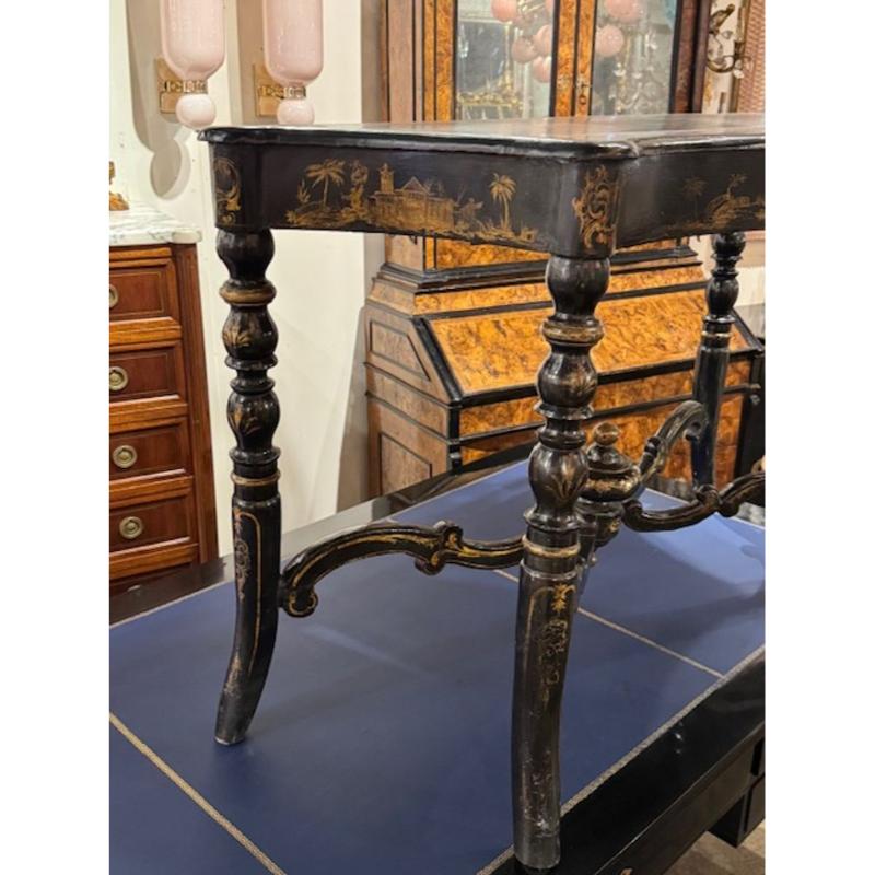 19th Century English Regency Style Hand Painted Chinoiserie Consoles ...