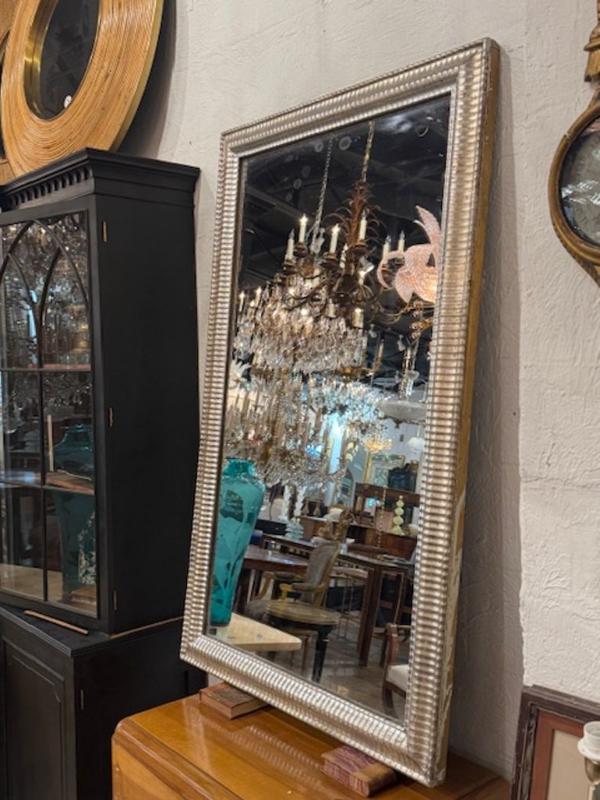 French Transitional Silver Mirror – Legacy Antiques