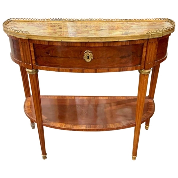 French Louis XVI Walnut Console – Legacy Antiques