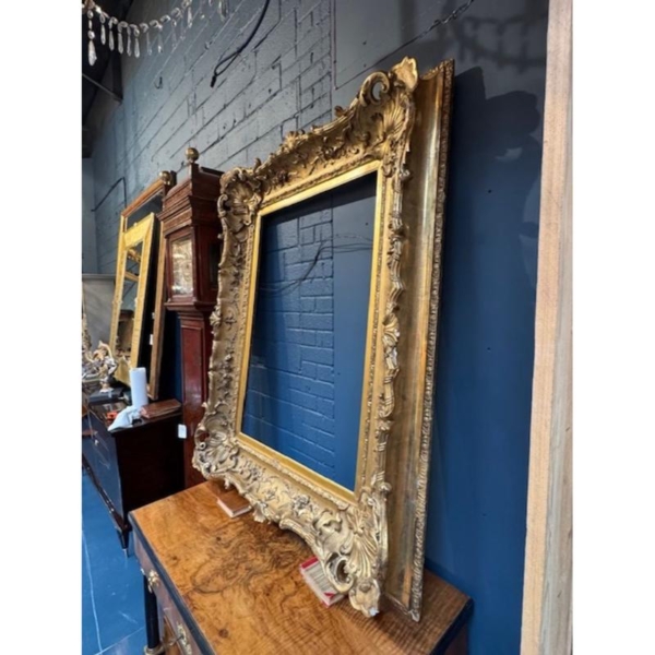 19th Century French Carved and Water Gilded Frame - Legacy Antiques